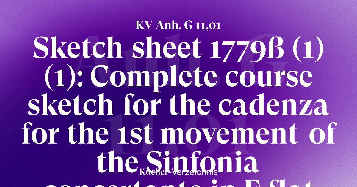 KV Anh. G 11,01 – Sketch sheet 1779ß (1) (1): Complete course sketch ...